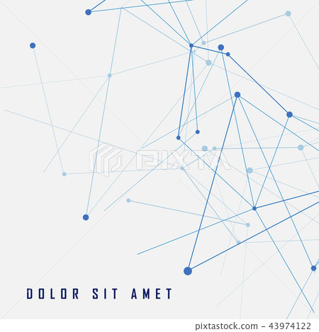 Connected abstract pattern with dots on... - Stock Illustration [43974122] - PIXTA