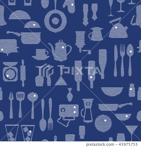 Pattern of kitchen tools, - Stock Illustration [43975753] - PIXTA