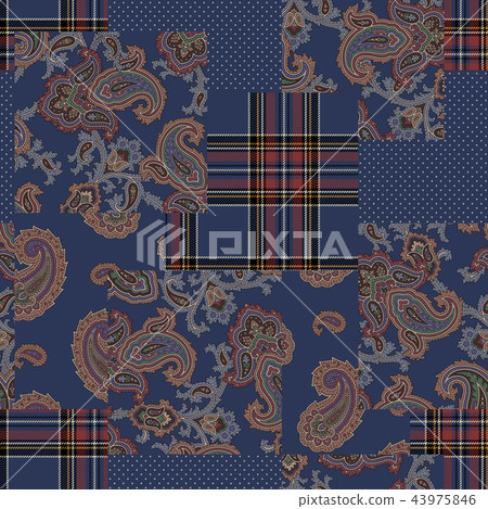 Paisley patchwork pattern - Stock Illustration [43975846] - PIXTA