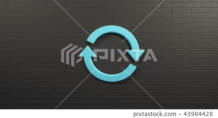 Rotate Symbol. 3D Render Illustration - Stock Illustration [43984428 ...