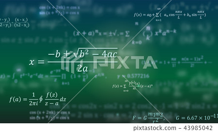 Mathematical formulas. Abstract green background - Stock Illustration ...