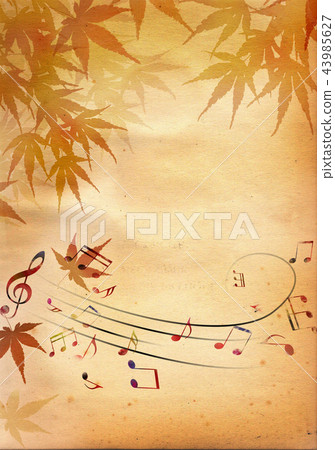 Music musical score autumn leaves treble clef - Stock Illustration ...
