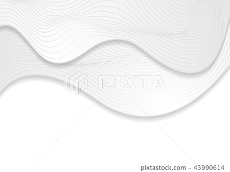 Abstract grey wavy refracted lines - Stock Illustration [43990614] - PIXTA