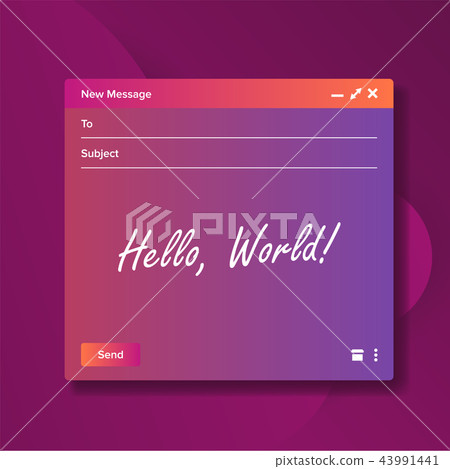 Email Blank Template Vector. Text Box And... - Stock Illustration ...