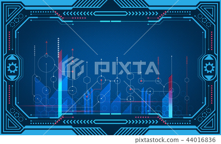 Graphical presentation computer panel, monitor,... - Stock Illustration ...