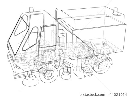 Small Street Clean Truck Concept - Stock Illustration [44021954] - PIXTA