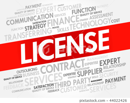 LICENSE word cloud collage - Stock Illustration [44022426] - PIXTA