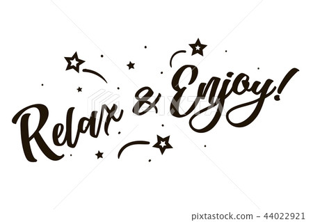 Relax and Enjoy. Beautiful greeting card... - Stock Illustration ...