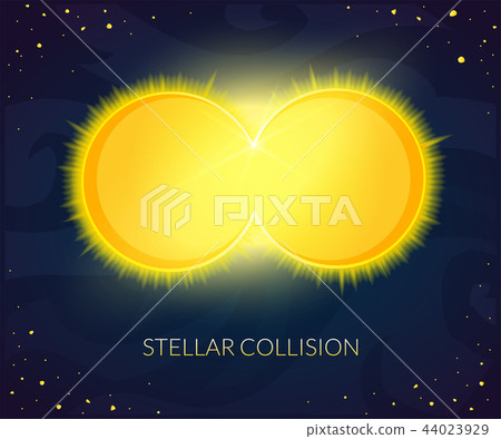 Stellar collision vector illustration - Stock Illustration [44023929 ...