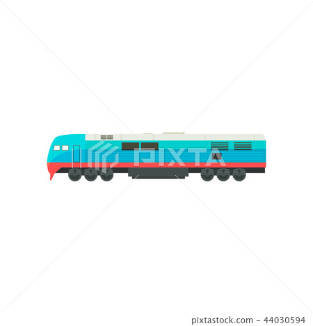 Modern blue railway locomotive vector... - Stock Illustration [44030594 ...