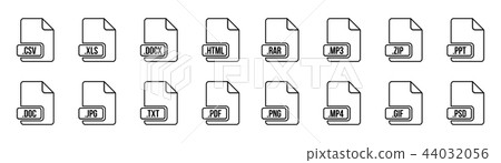 Creative vector illustration of file type icon...-插圖素材 [44032056] - PIXTA圖庫
