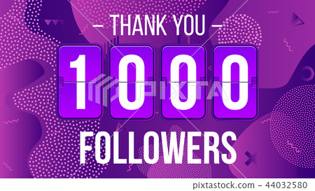 Creative vector illustration of 1000 followers... - Stock Illustration ...