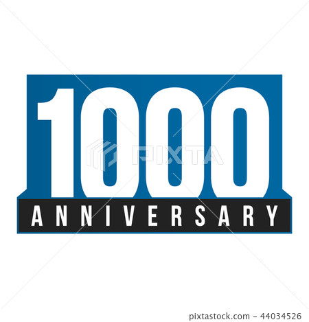 1000th Anniversary vector icon. Birthday logo... - Stock Illustration ...