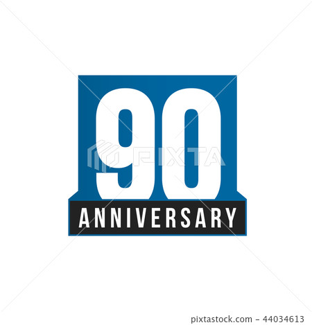 90th Anniversary vector icon. Birthday logo... - Stock Illustration ...