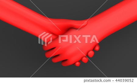 Red handshake - Stock Illustration [44039052] - PIXTA