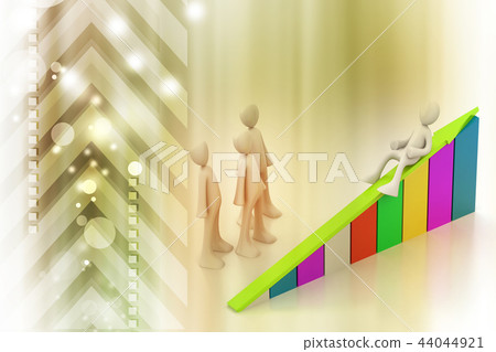 Graph and team - Stock Illustration [44044921] - PIXTA
