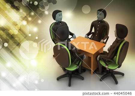 3d people in business meeting - Stock Illustration [44045046] - PIXTA