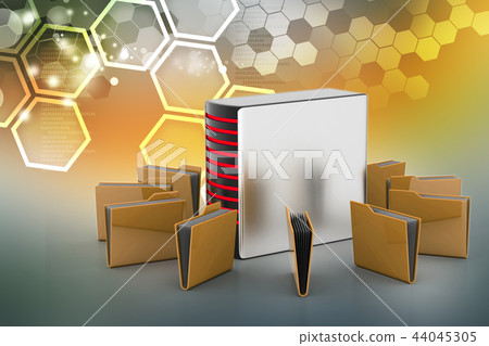 Server with file folder - Stock Illustration [44045305] - PIXTA