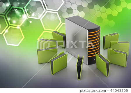 Server with file folder - Stock Illustration [44045306] - PIXTA