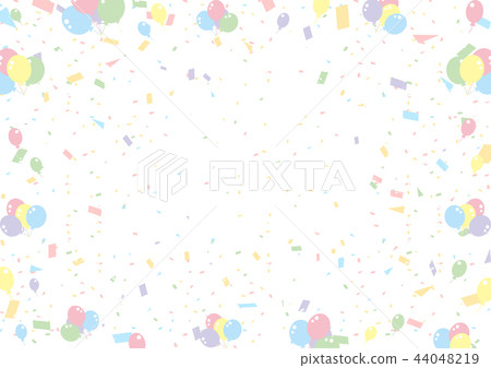 Confetti balloon frame - Stock Illustration [44048219] - PIXTA