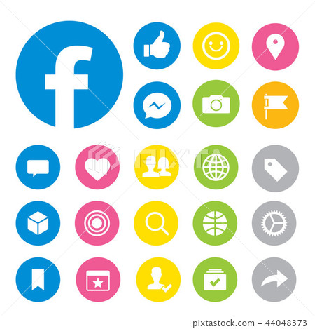 Facebook Social media button icons vector - Stock Illustration ...