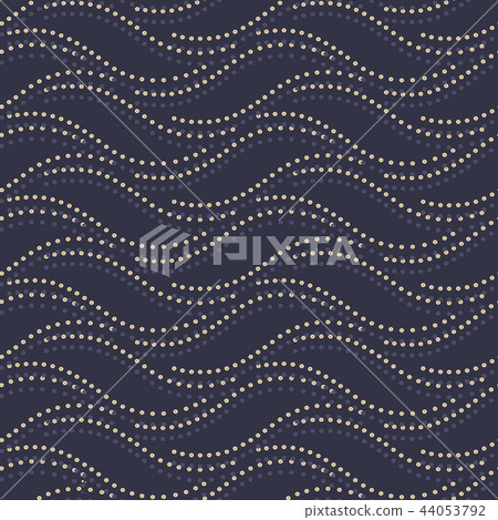 The geometric pattern with wavy lines, points. - Stock Illustration ...