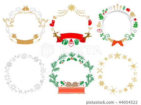 Hand drawn Christmas frame 1 - Stock Illustration [44054522] - PIXTA
