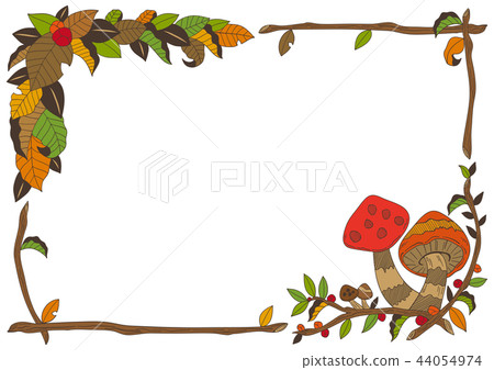 Mushroom frame illustration - Stock Illustration [44054974] - PIXTA