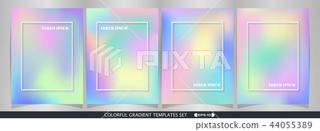 Abstract of colorful soft sweet template set. - Stock Illustration ...