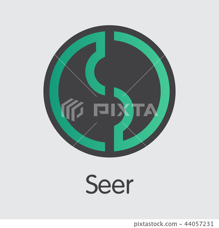 Seer Cryptographic Currency Coin. Vector Sign... - Stock Illustration ...
