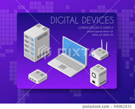 Isometric Personal Computer - Stock Illustration [44062831] - PIXTA