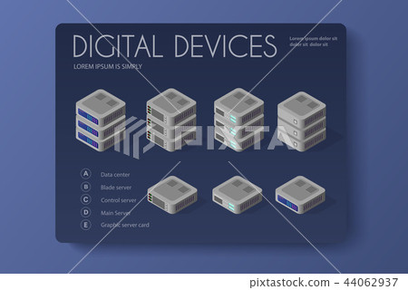 Isometric set of a computer - Stock Illustration [44062937] - PIXTA