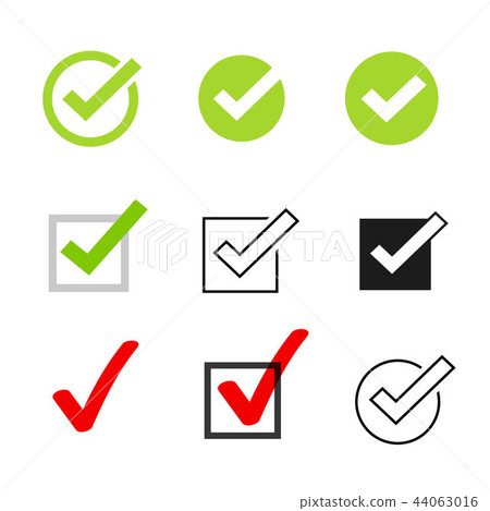 Tick icons vector symbol set, checkmarks...-插圖素材 [44063016] - PIXTA圖庫