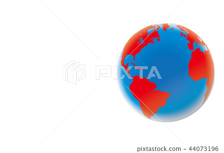 Earth Atlantic blue red - Stock Illustration [44073196] - PIXTA