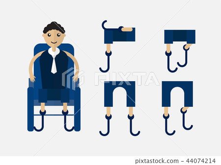 Character design of disable person - Stock Illustration [44074214] - PIXTA