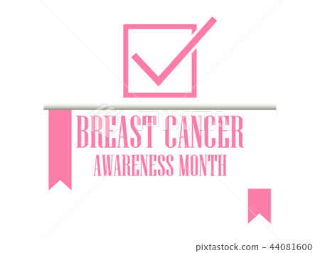 Breast Cancer Awareness Month. Check mark symbol - Stock Illustration ...