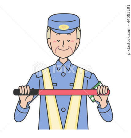 Senior traffic guard - Stock Illustration [44083191] - PIXTA
