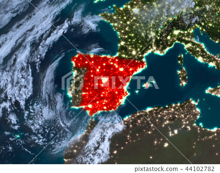 Night view of Spain - Stock Illustration [44102782] - PIXTA