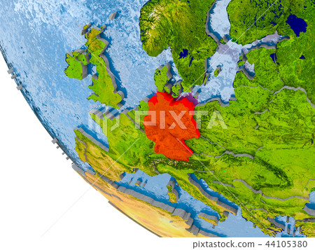 Germany on globe - Stock Illustration [44105380] - PIXTA