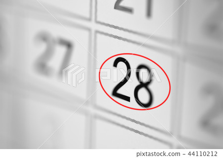 Planner calendar deadline day of the week paper 28 - Stock Illustration ...