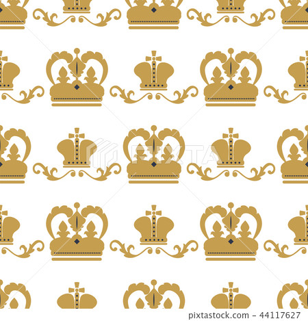 Crown king vintage premium seamless pattern... - Stock Illustration ...