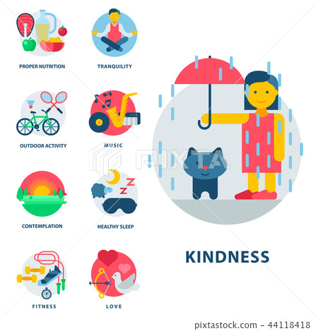 Health and longevity icons modern activity... - Stock Illustration ...
