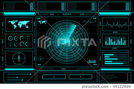 Radar control panel abstract Technology - Stock Illustration [44122684 ...