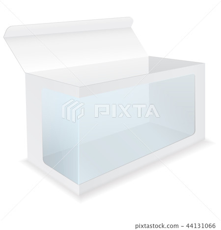 White box with transparent display window - Stock Illustration ...