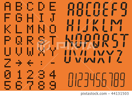 Digital letters and numbers - Stock Illustration [44131503] - PIXTA