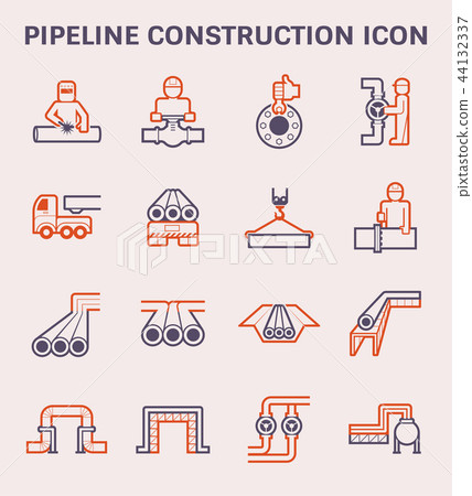 Pipeline construction icon - Stock Illustration [44132337] - PIXTA