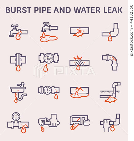 burst pipe icon - Stock Illustration [44132350] - PIXTA