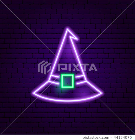 Witch Hat Neon Sign - Stock Illustration [44134070] - PIXTA