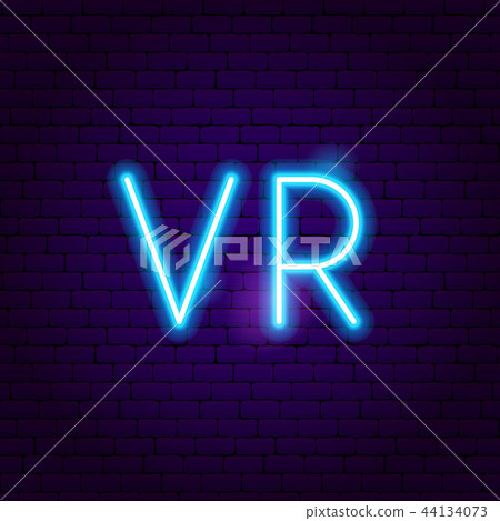 VR Neon Sign - Stock Illustration [44134073] - PIXTA
