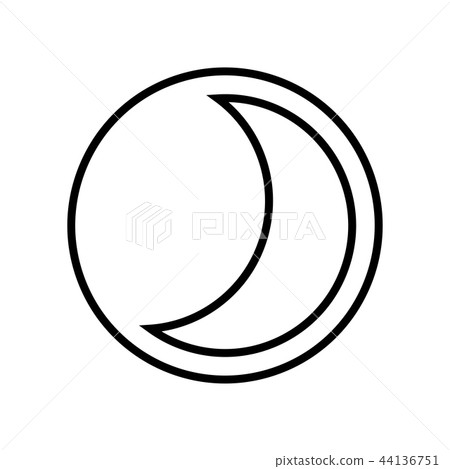 Moon Line illustration-插圖素材 [44136751] - PIXTA圖庫